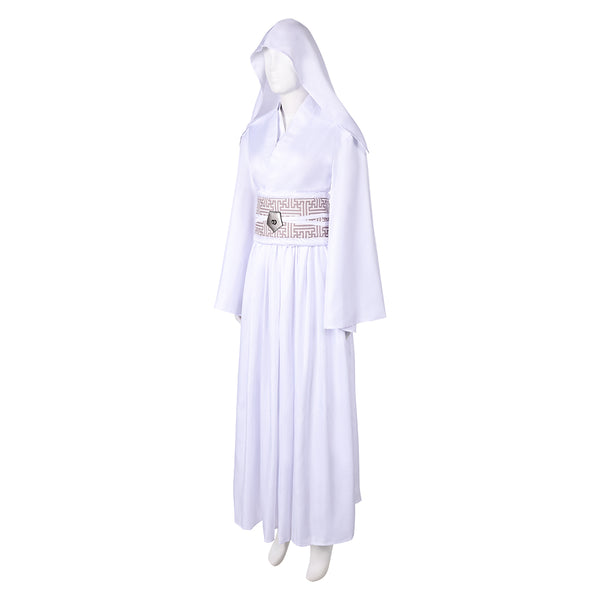 Leia Cosplay Costume Princess Leia White Dress For Adult Female Hallow – Cosplaysky.ca