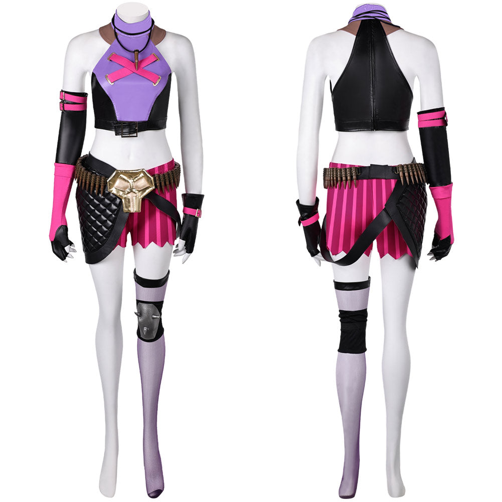 Arcane: League of Legends Season 2 Jinx Purple Outfits Cosplay Costume ...