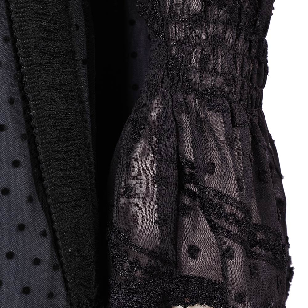 Beetlejuice Season 2 Lydia Deetz Black Sheer Tulle Dress Cosplay Costu ...