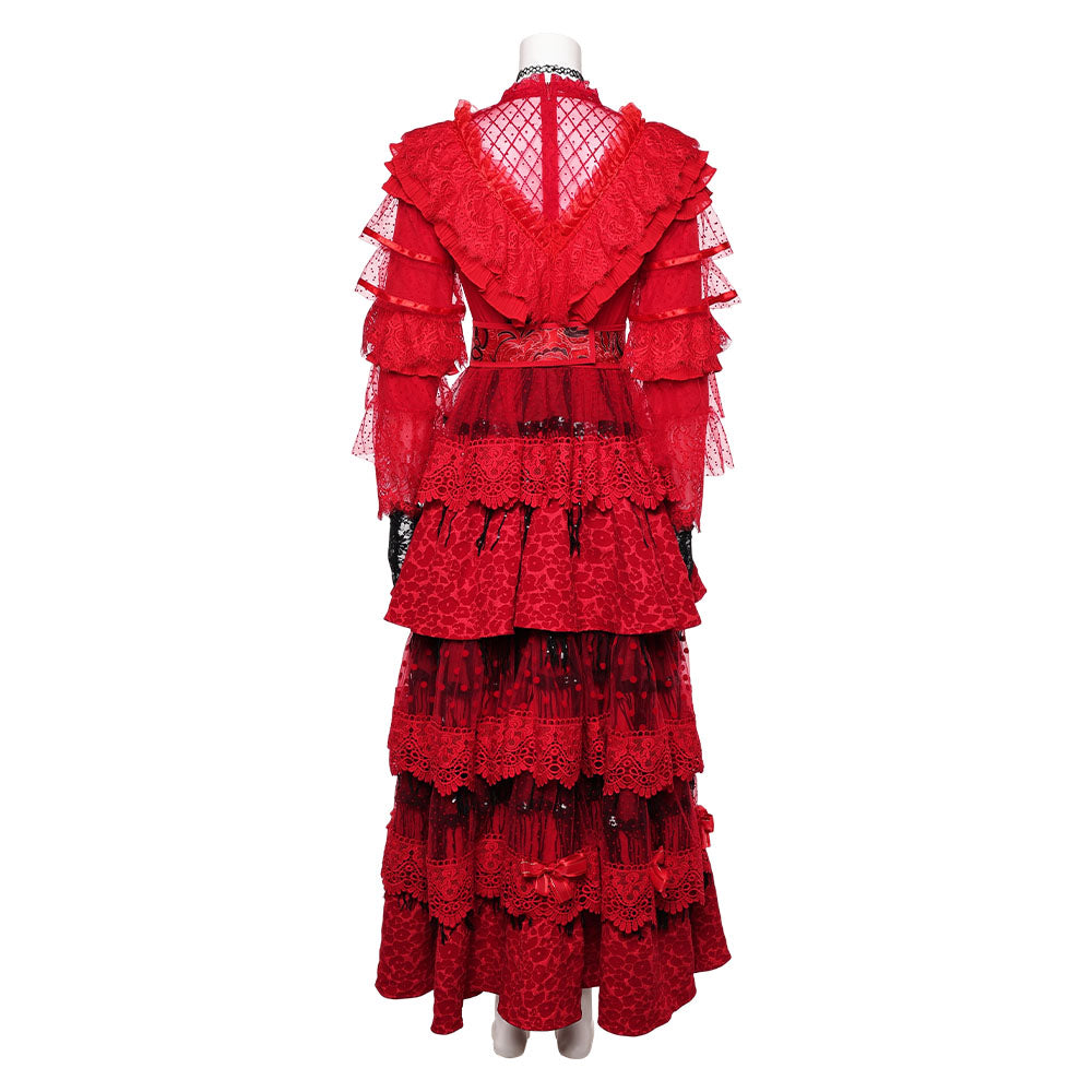 Beetlejuice The Musical Lydia Deetz Cosplay Red Wedding Dress For Fema ...