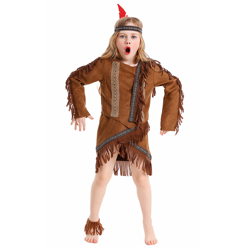 Childrenswear Kids Children Primitive Aborigines Stage Performance Clo ...