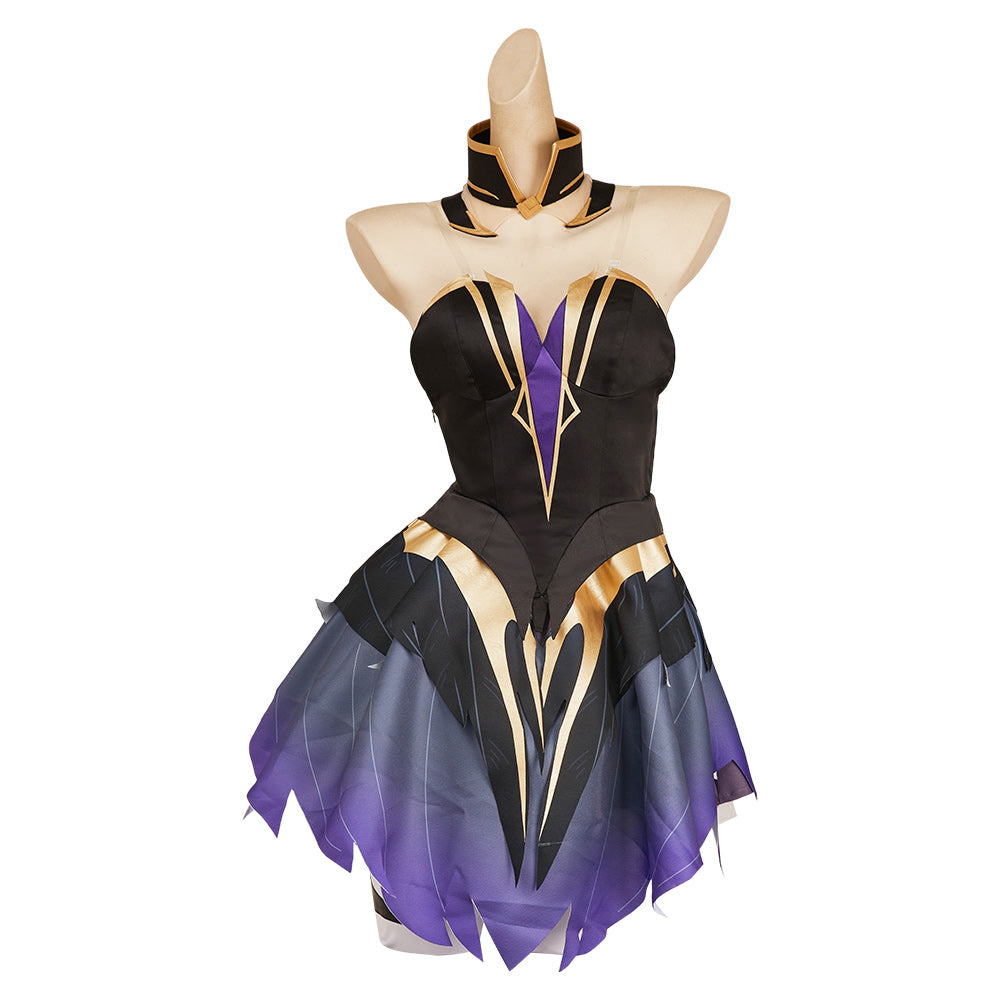 Dagger Cosplay Dance Partner Costume Black Purple Dress For Adult Fema ...