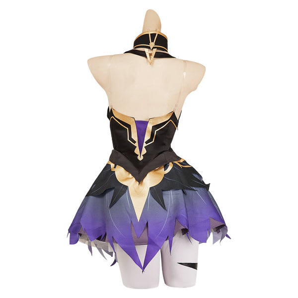 Dagger Cosplay Dance Partner Costume Black Purple Dress For Adult Fema ...