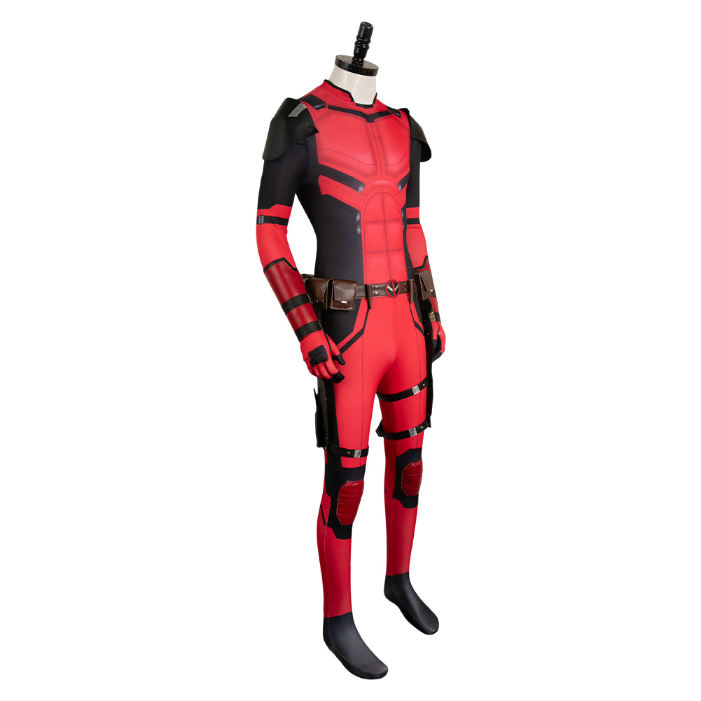 Deadpool 3 Wade Wilson Red Printed Combat Jumpsuit Cosplay Costume Out ...
