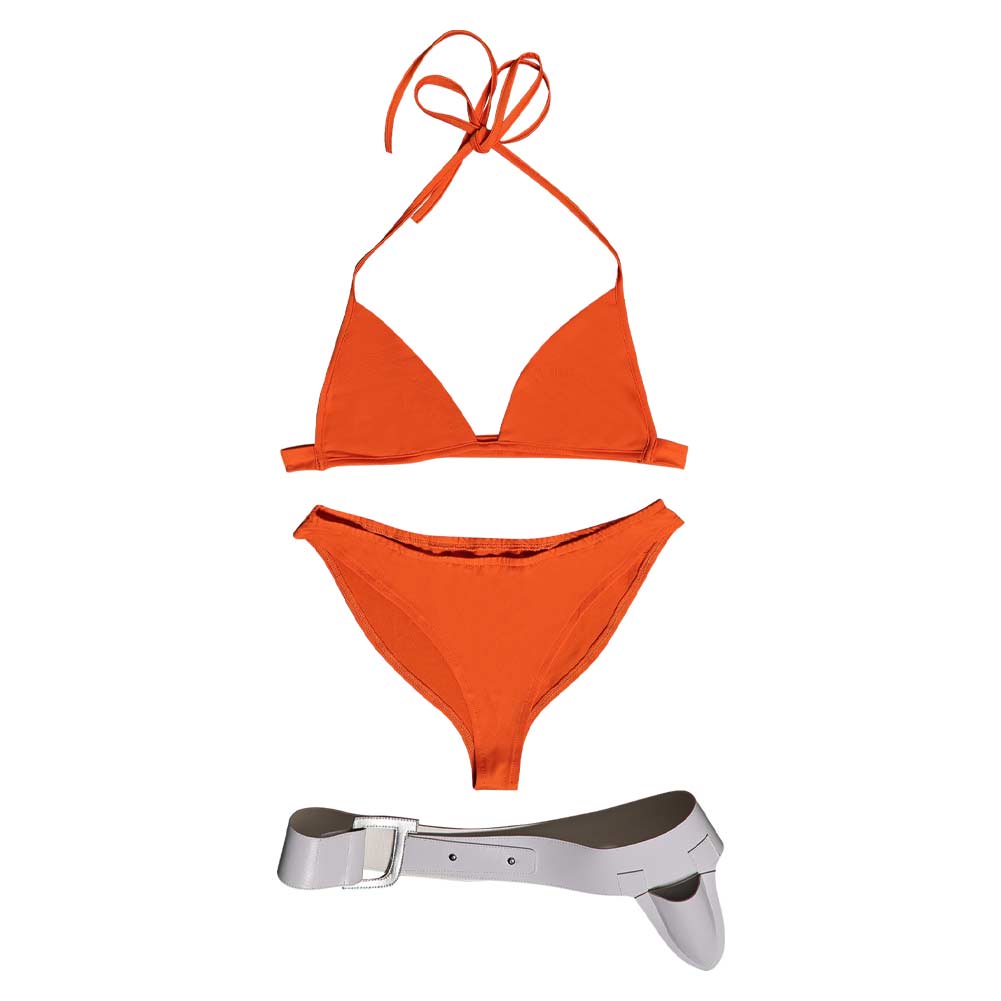 Die Another Day Jinx Johnson Orange Sexy BIKINIS Swimsuit Swimwear Cos ...