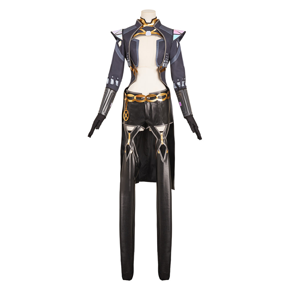 The White Queen X-Revolution Costume Emma Frost Cosplay Black Suit For ...