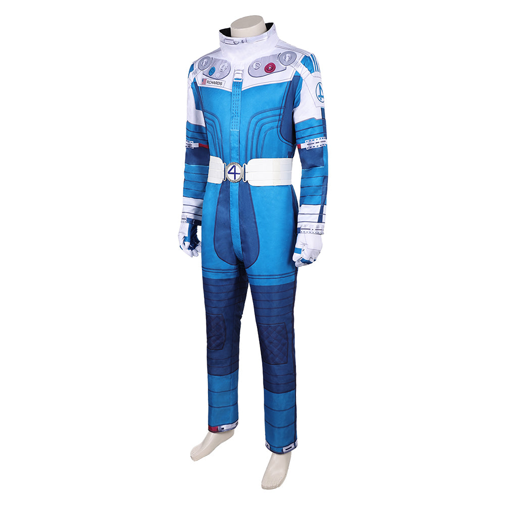 Human Torch Cosplay Costume Blue Outfit For Adult Man Halloween Carniv ...