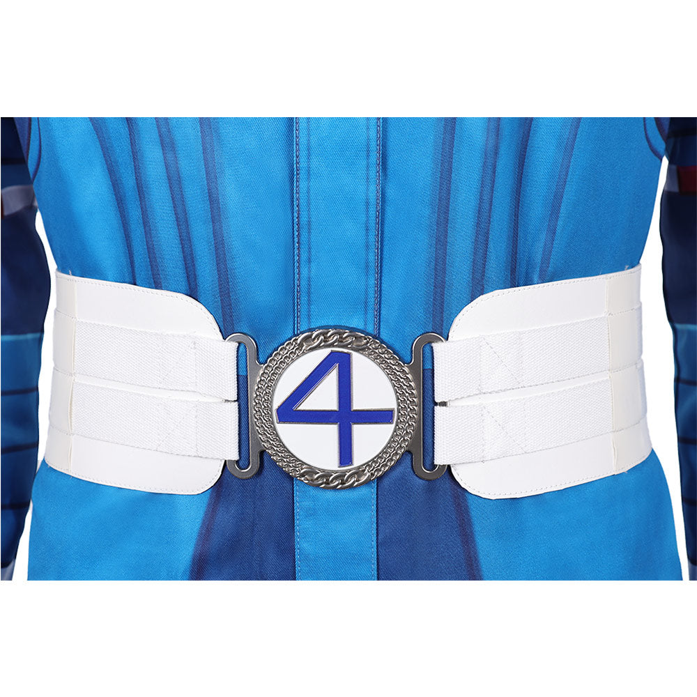 Human Torch Cosplay Costume Blue Outfit For Adult Man Halloween Carniv ...