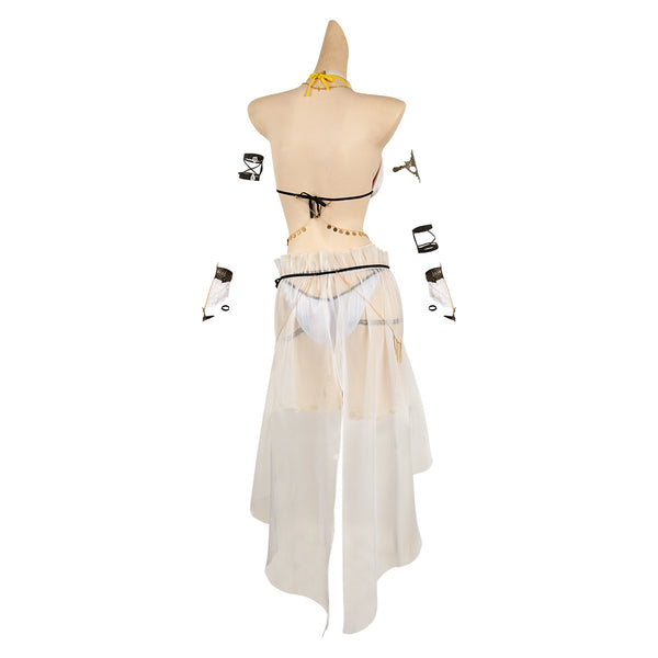 Final Fantasy VII Tifa Lockhart White Yarn Swimsuit Set Cosplay Costum ...