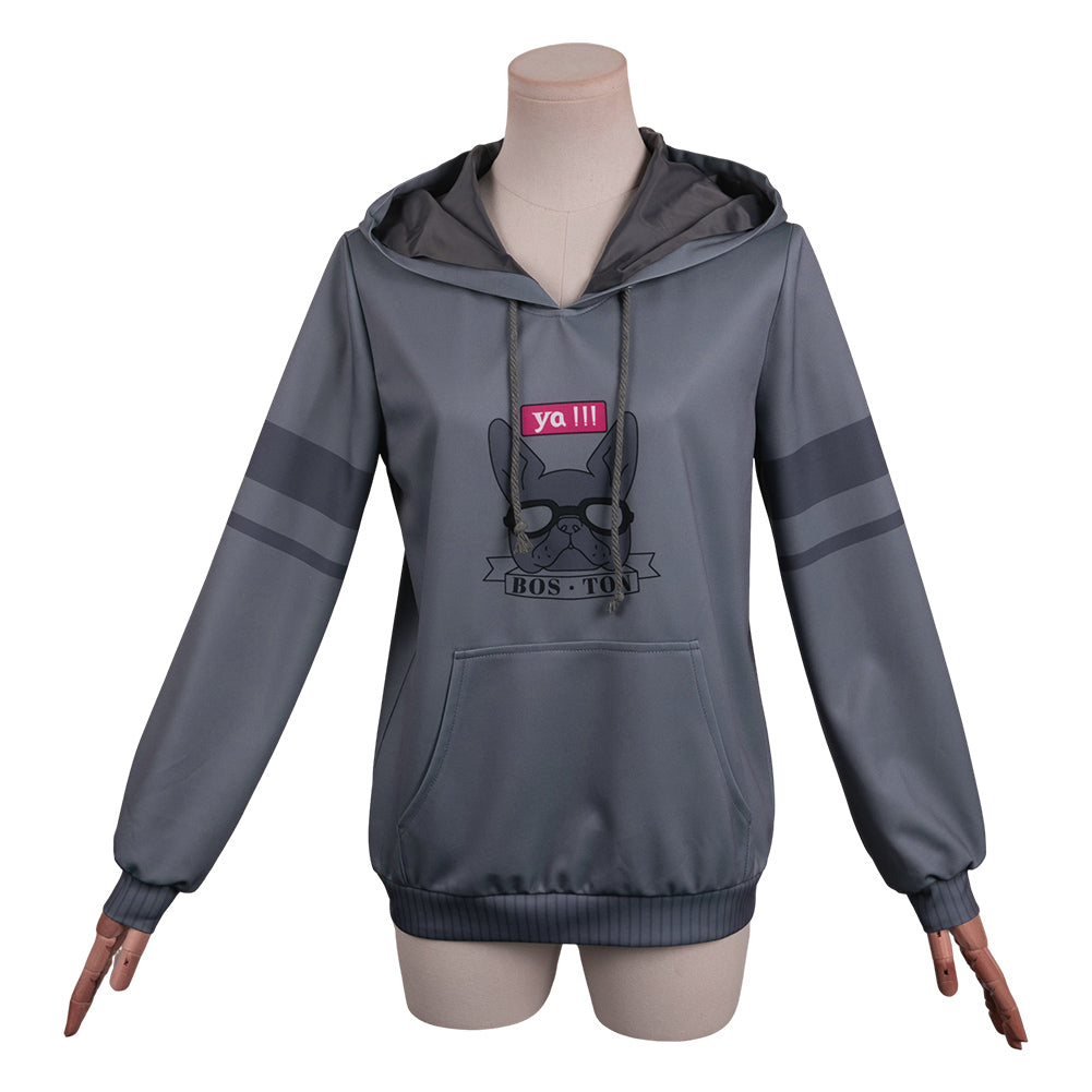 Girls Band Cry 2024 Momoka Kawaragi Black Printed Hoodie Coat Anime Co ...
