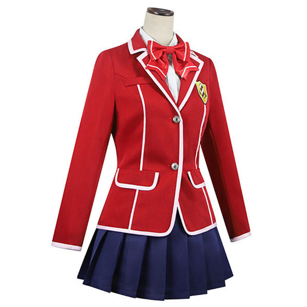 Guilty Crown Yuzuriha Inori Red School Uniform Suit Anime Cosplay Cost ...