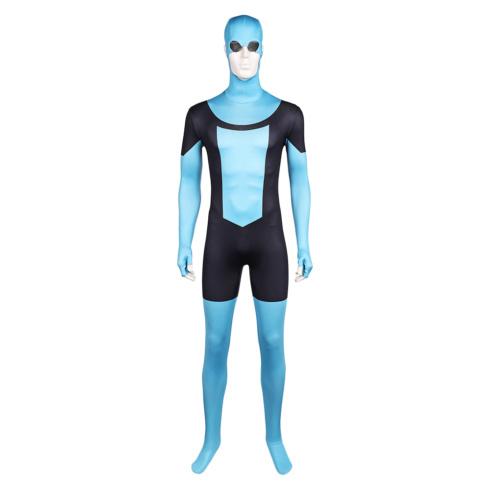 Invincible Costume Mark Grayson Cosplay Blue Jumpsuit For Adult Man Ha ...