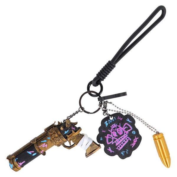 Arcane League of Legends Jinx Cosplay Black Monkey Keychain Halloween ...