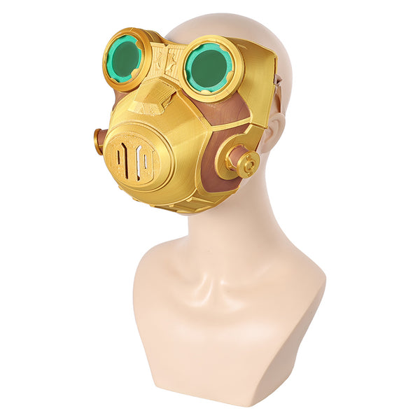 Arcane League of Legends Caitlyn Golden Gas Mask Unisex Halloween Carn ...