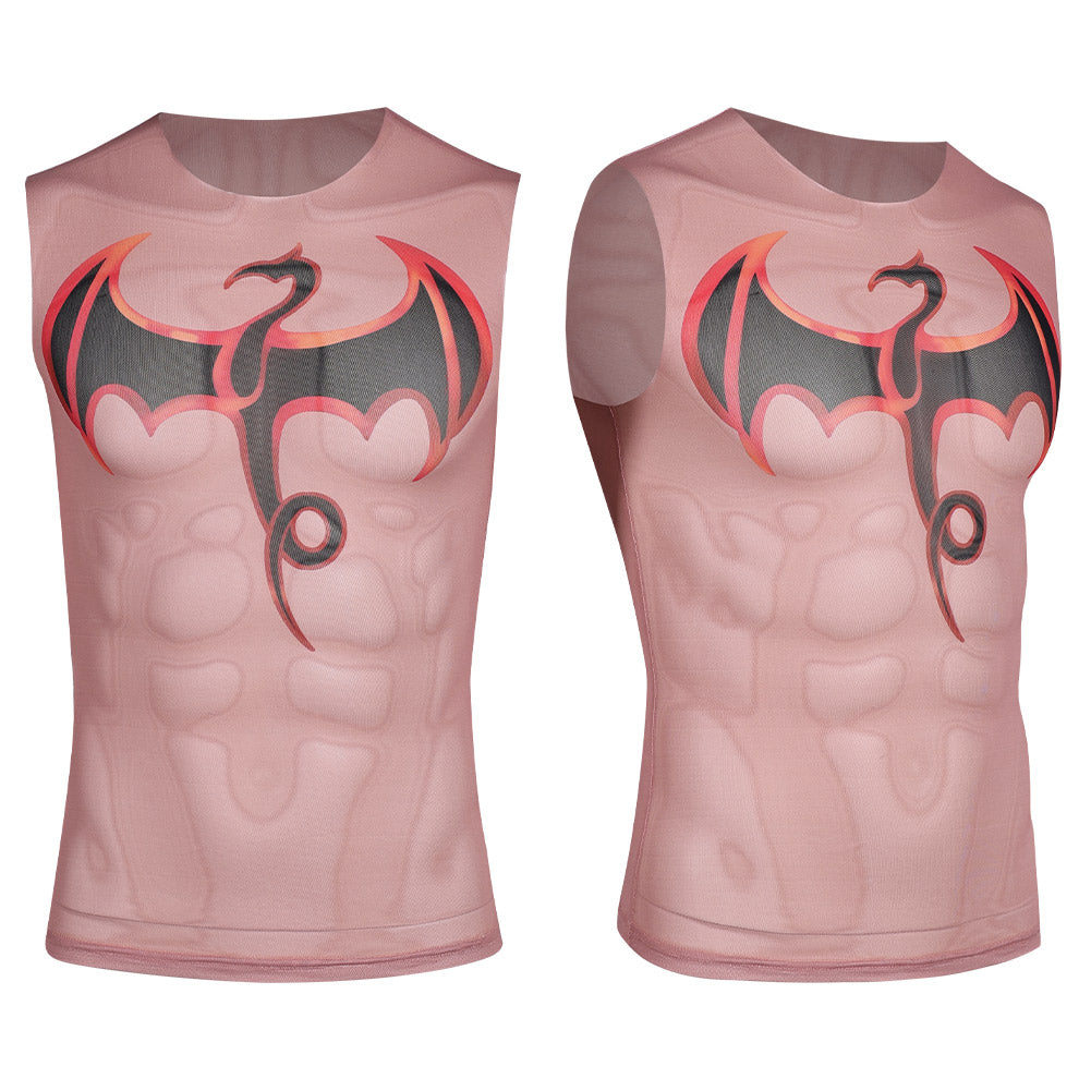Iron Fist Costume Linlie Cosplay Red Tattoo Top For Adult Man Hallowee – Cosplaysky.ca