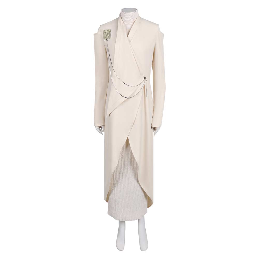 Mon Mothma Cosplay Costume White Dress For Adult Female Halloween Carn ...