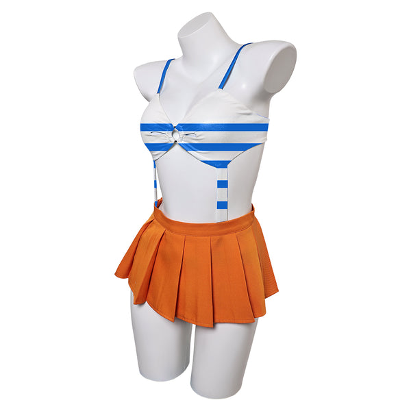 One Piece Nami Sexy One Piece Bikinis Swimsuit Swimwear Cosplay Costum ...