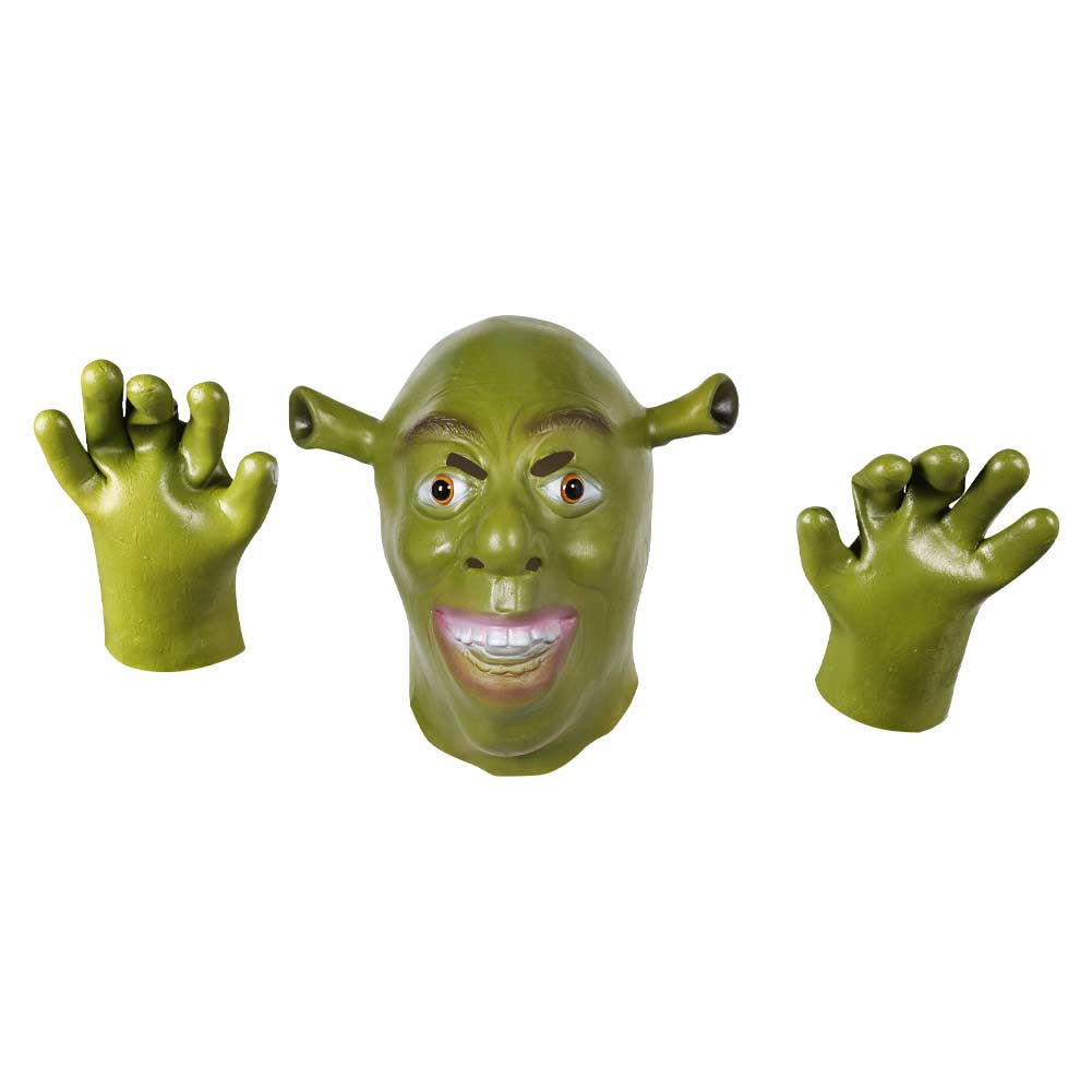 Shrek Cosplay Latex Masks Helmet Masquerade Gloves Cosplay Accessories ...