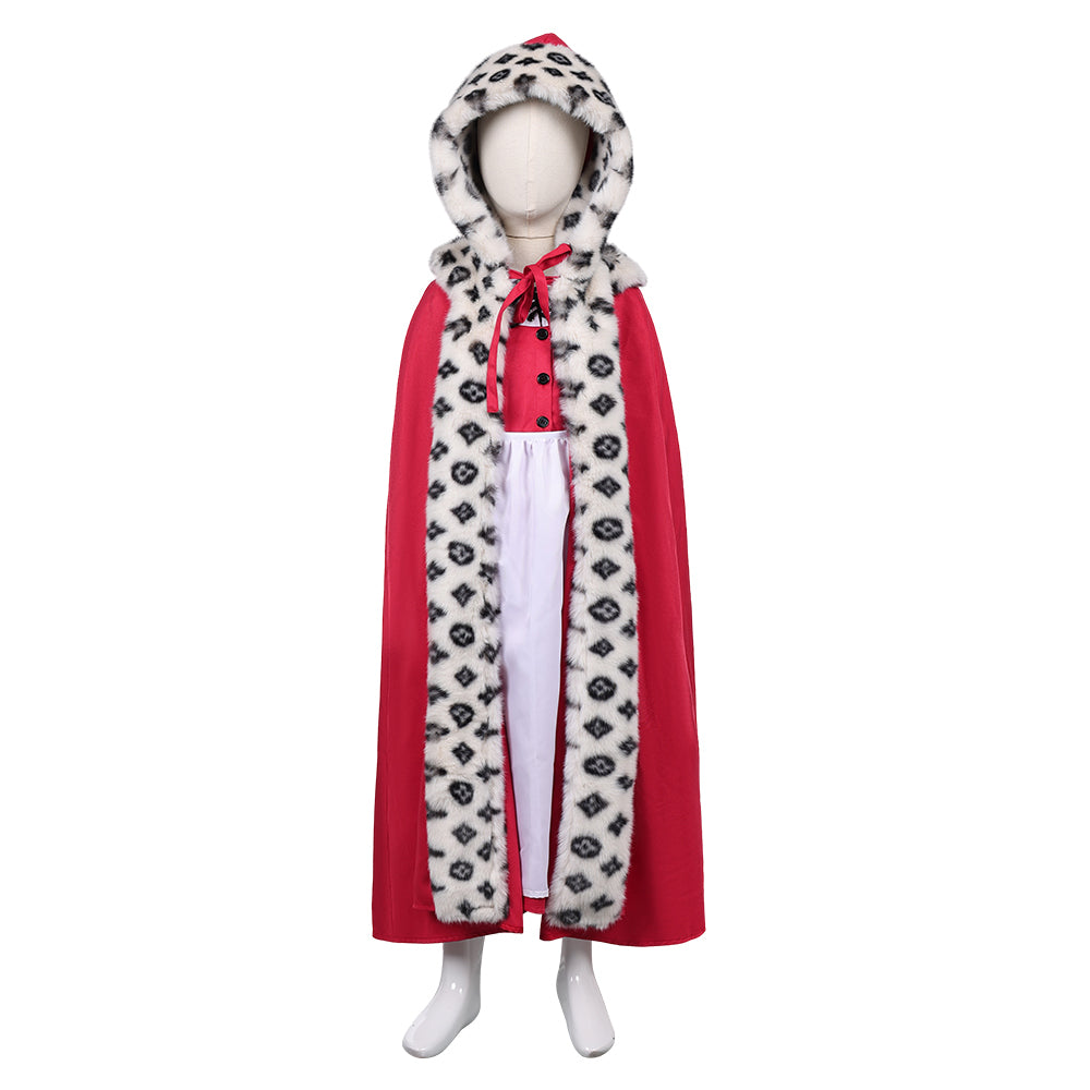 Snow Queen Gerda Red Cosplay Costume For Kids Halloween Carnival Party ...