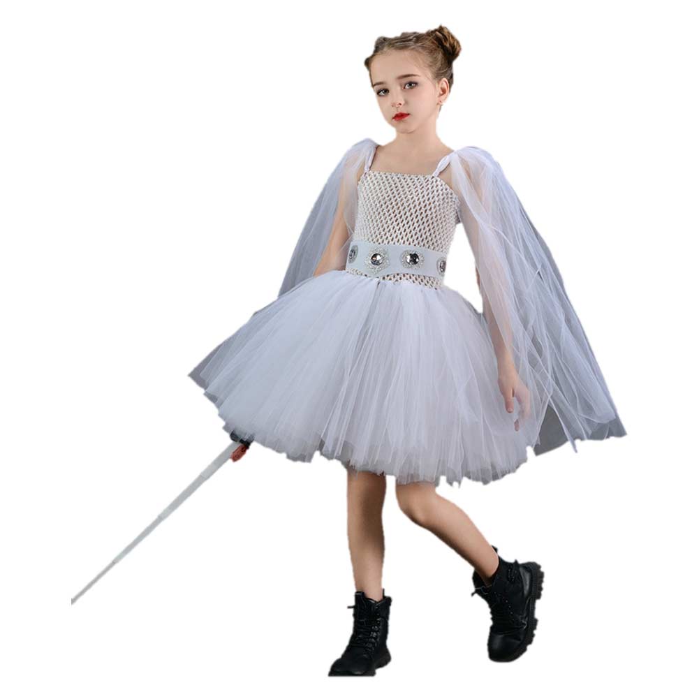 SW Princess Leia Childrenswear Kids Girls Mesh Dress Cosplay Costume O ...