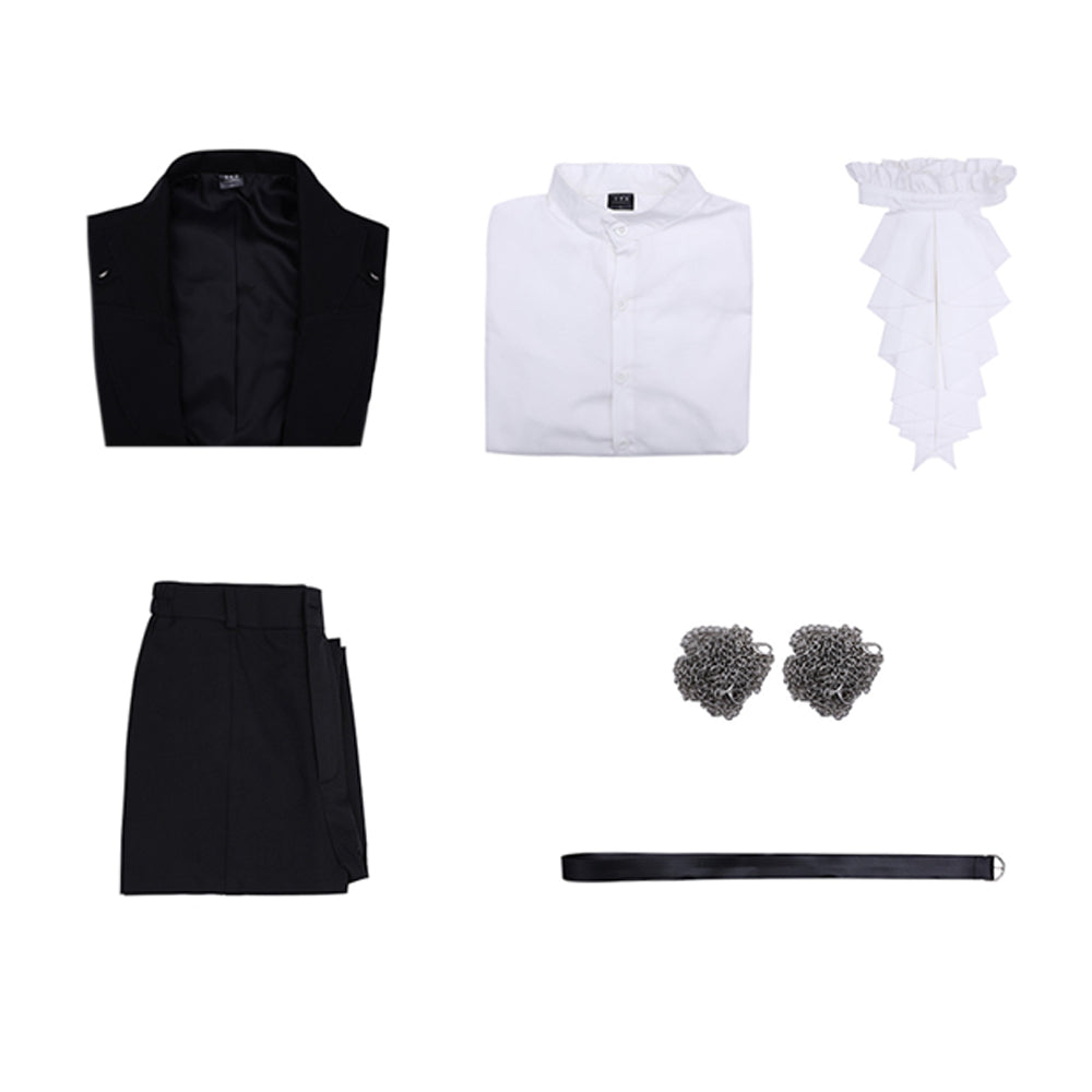 Tamon‘s B-Side Ouri Sakaguchi Adult Man Black Cosplay Costume Hallowee ...