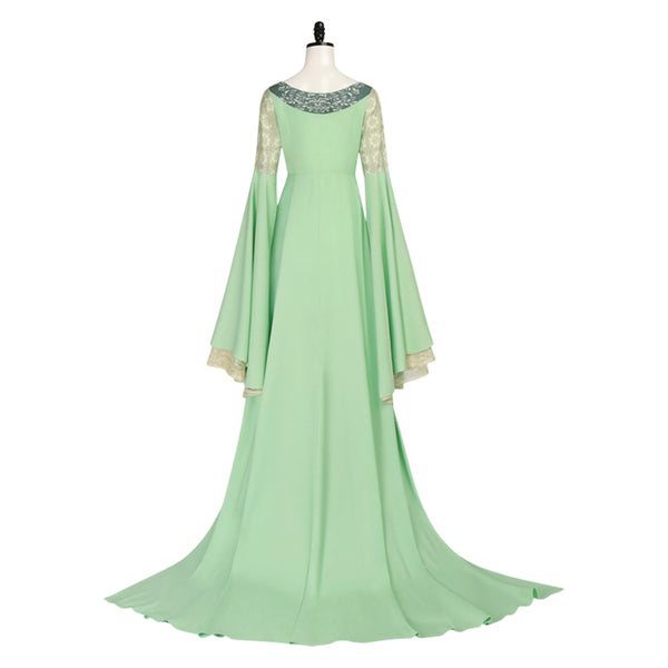 The Lord of the Rings Costume Arwen Cosplay Green Dress For Adult Fema ...