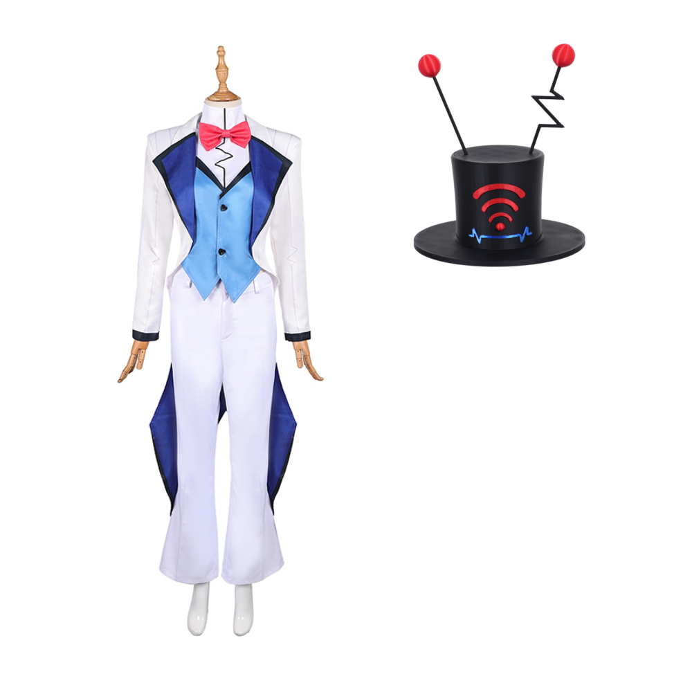Hazbin Hotel Vox White Outfit Cosplay Costume For Adult Female Hallowe ...