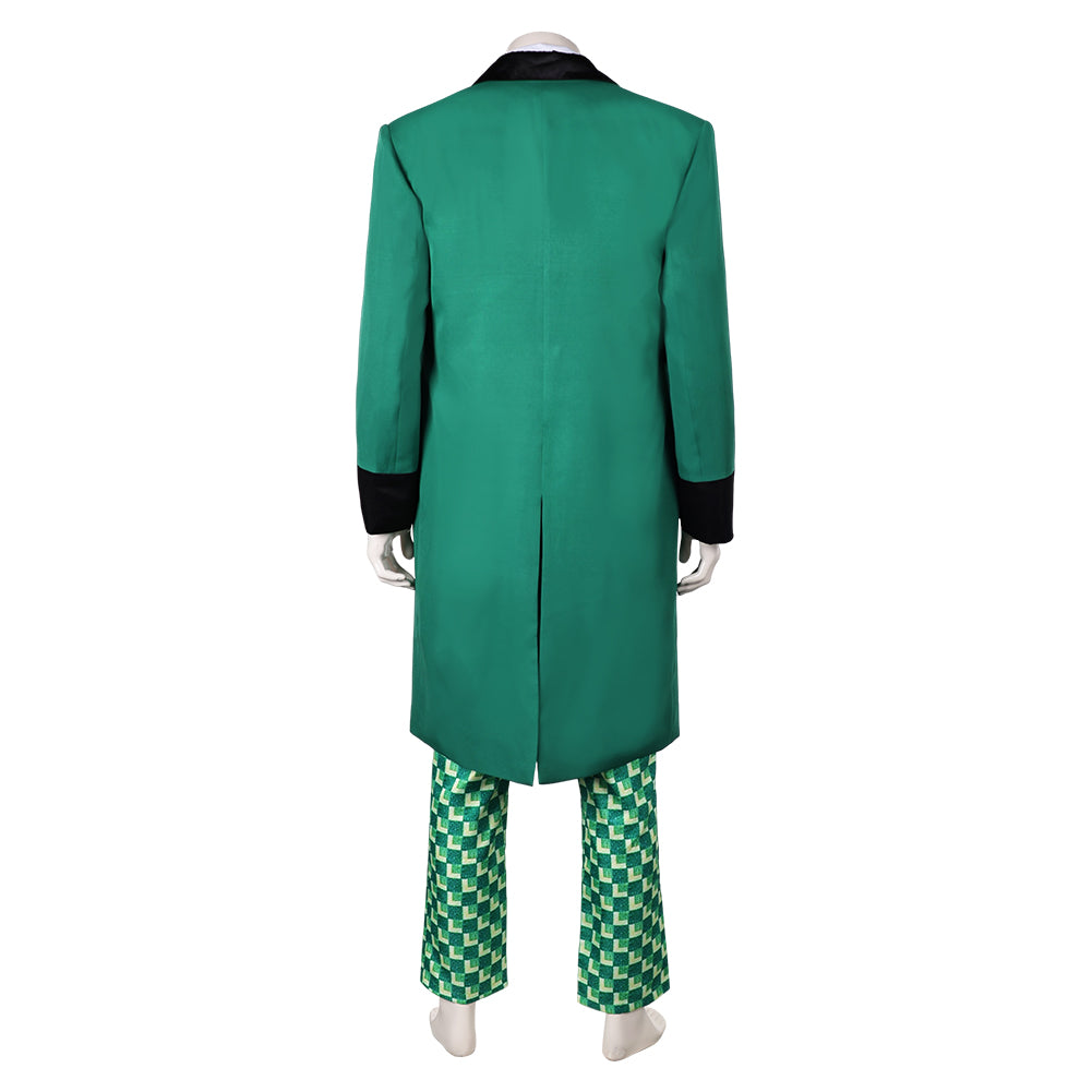 Wizard Cosplay Costume Male Green Coat Suit Halloween Carnival Suit ...
