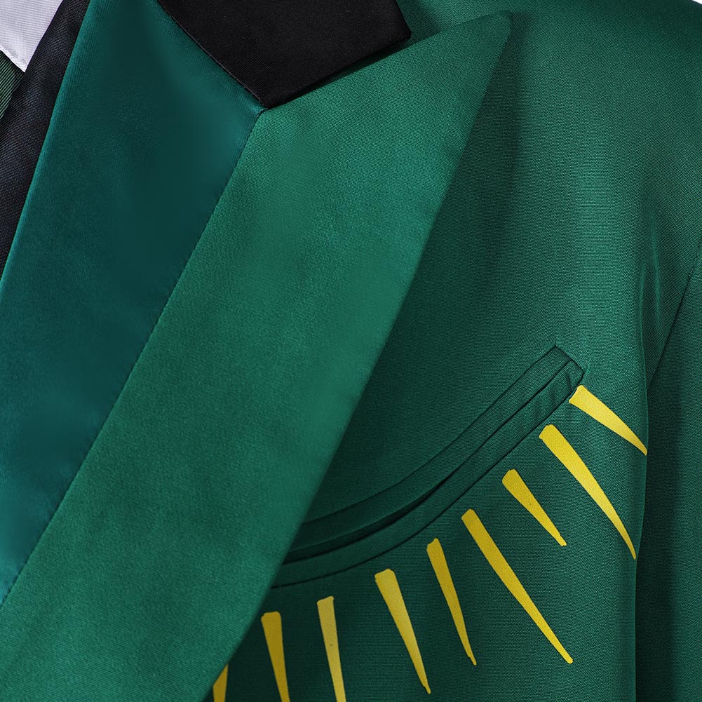 Wizard Cosplay Costume Male Green Coat Suit Halloween Carnival Suit ...