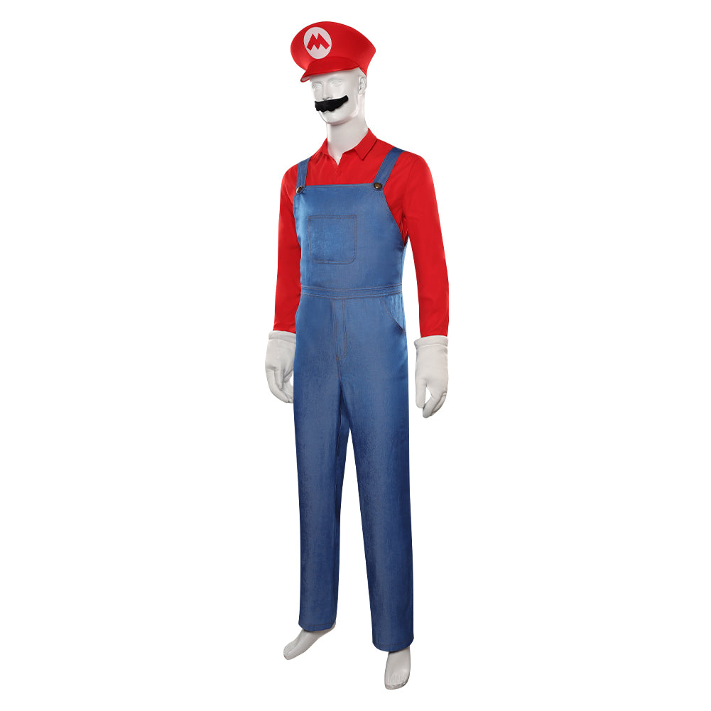 The Super Mario Bros. Movie-Mario Cosplay Costume Shirt Hat Outfits Ha ...