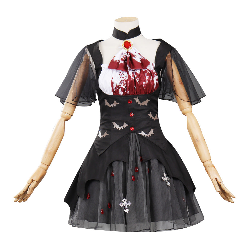 Power Cosplay Costume Vampire Maid Dress Cloak Outfits Halloween Carni ...