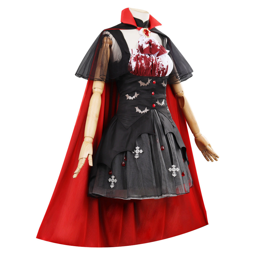 Power Cosplay Costume Vampire Maid Dress Cloak Outfits Halloween Carni ...