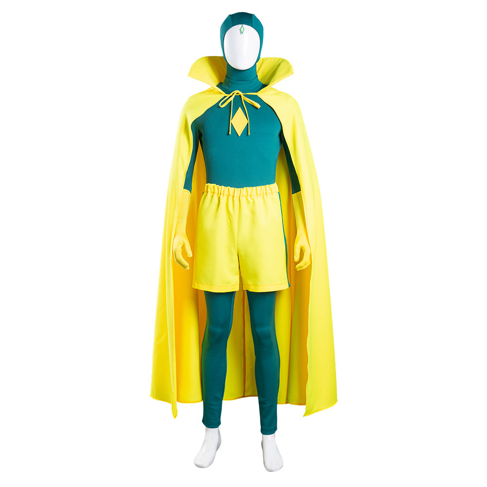 Wanda Vision Halloween Carnival Suit Vision Cosplay Costume Jumpsuit C ...