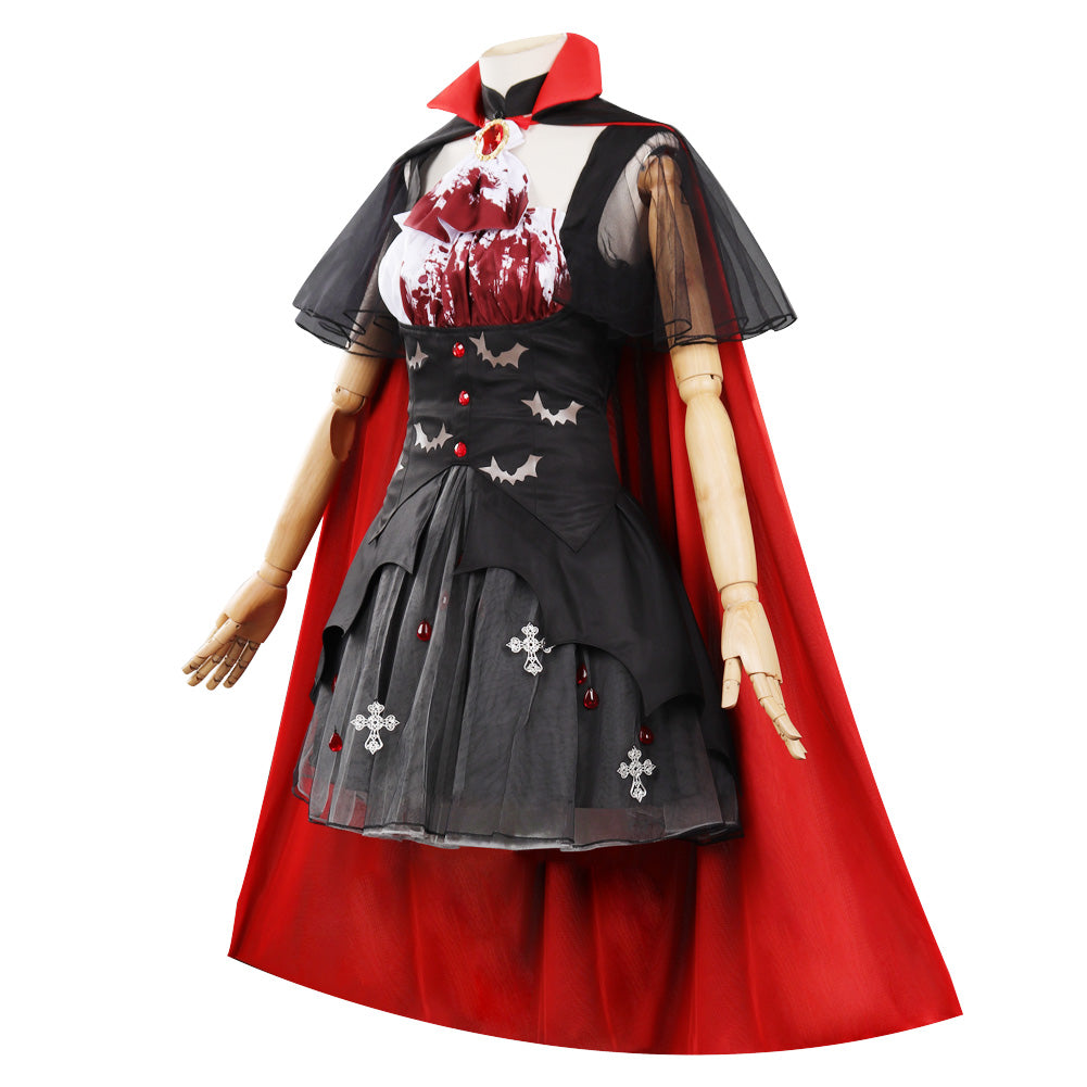 Power Cosplay Costume Vampire Maid Dress Cloak Outfits Halloween Carni ...