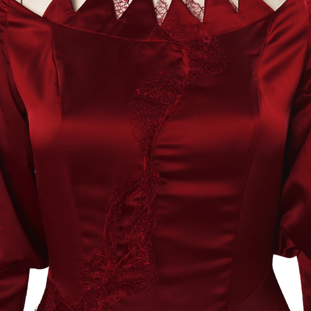 Disenchanted Giselle Cosplay Costume Red Party Dress Outfits Halloween ...