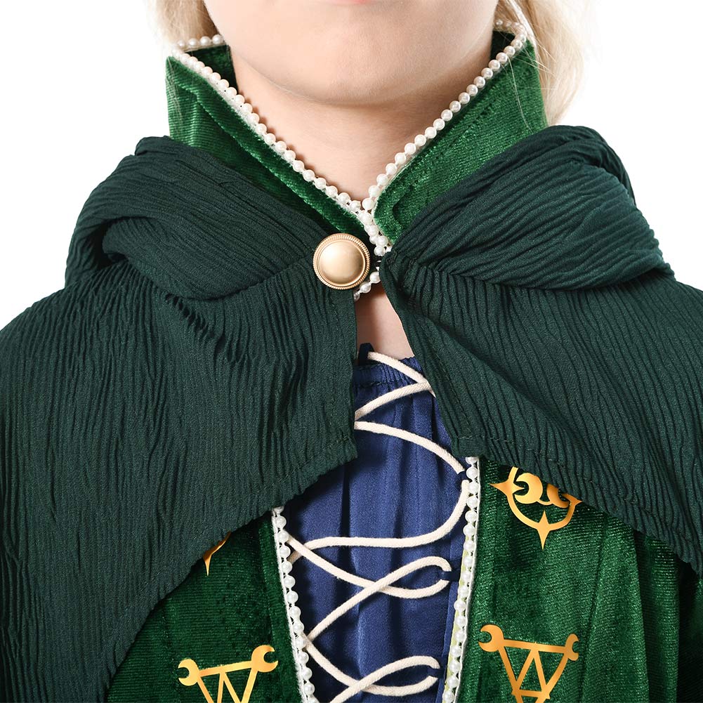 Kids Children Hocus Pocus 2 Winifred Sanderson Cosplay Costume Cloak H ...
