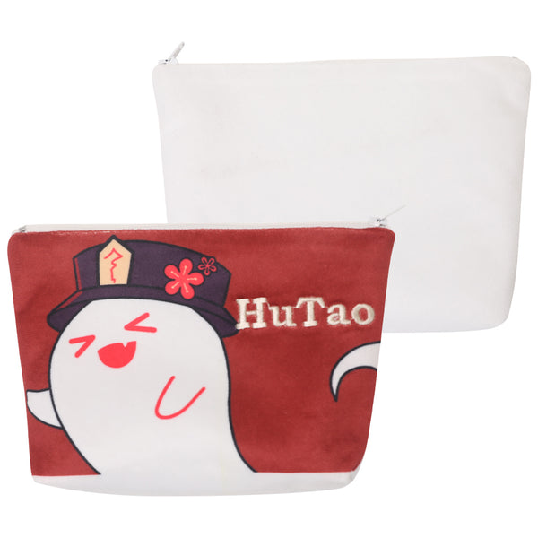 Genshin Impact Hu Tao Ghost Original Red Plush Printed Clutch Handbag ...
