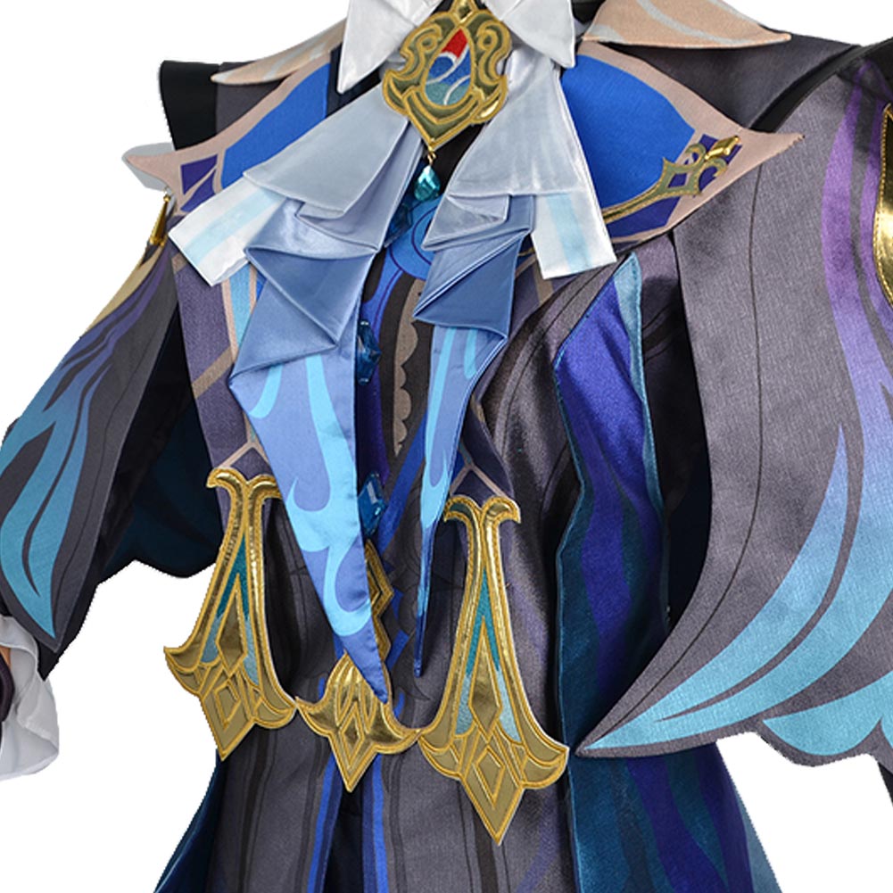 Genshin Impact Neuvillette Cosplay Costume Blue Outfits Halloween Carn ...