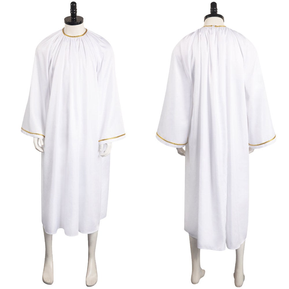 Good Omens Season 2 Aziraphale Crowly Cosplay Costume White Angel Robe ...