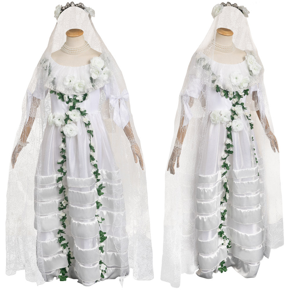 Haunted Mansion Constance Hatchaway Wedding Dress Cosplay Costume Outf ...