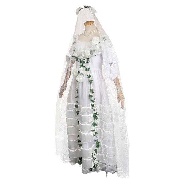Haunted Mansion Constance Hatchaway Wedding Dress Cosplay Costume Outf ...