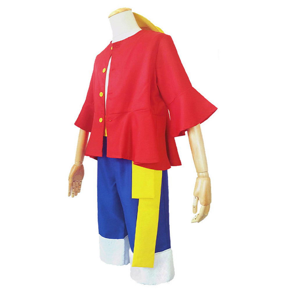 One Piece Children Kids Luffy Cosplay Anime Cosplay Costume Outfits ...