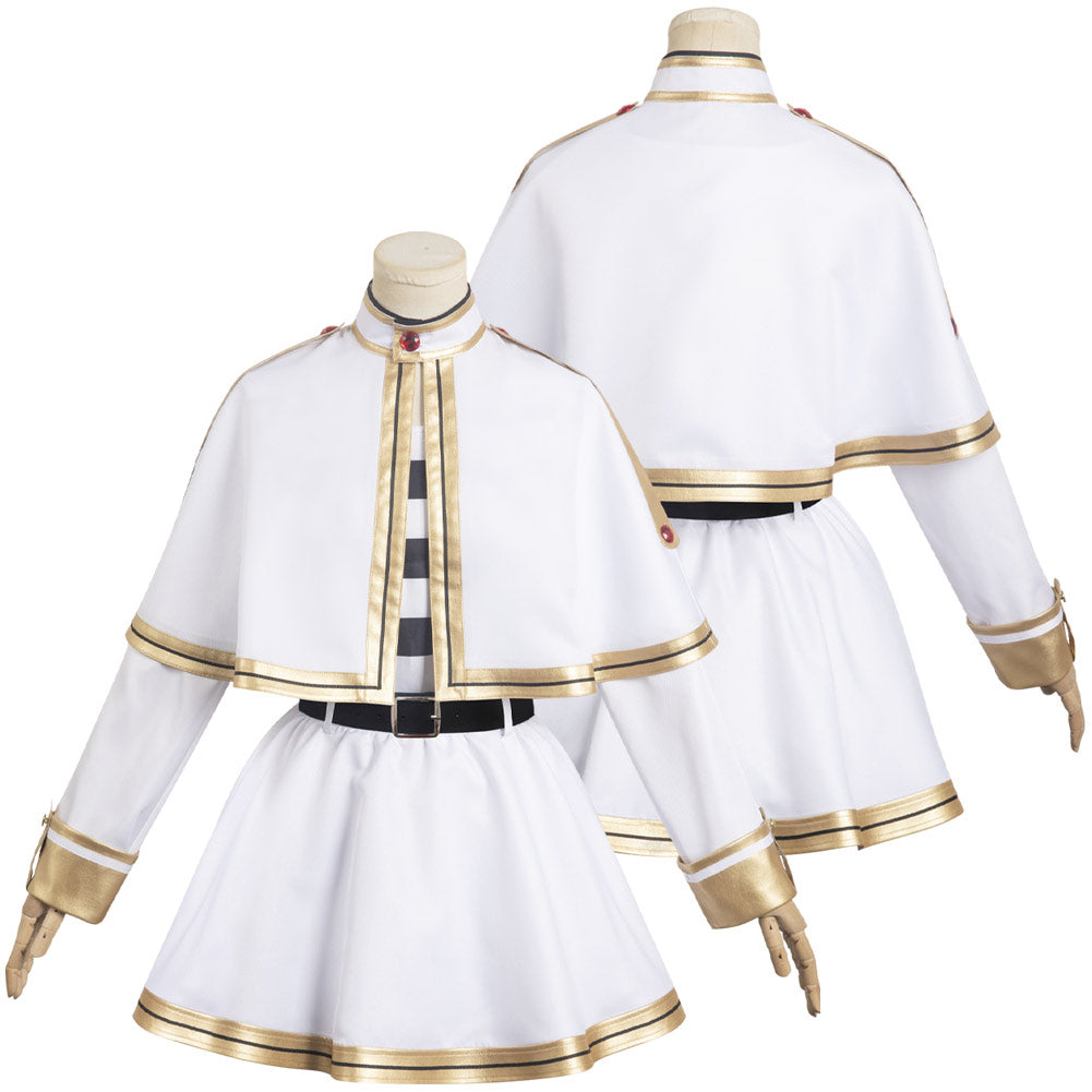 Frieren Kids Children White Dress Cosplay Costume Outfits Halloween Ca ...