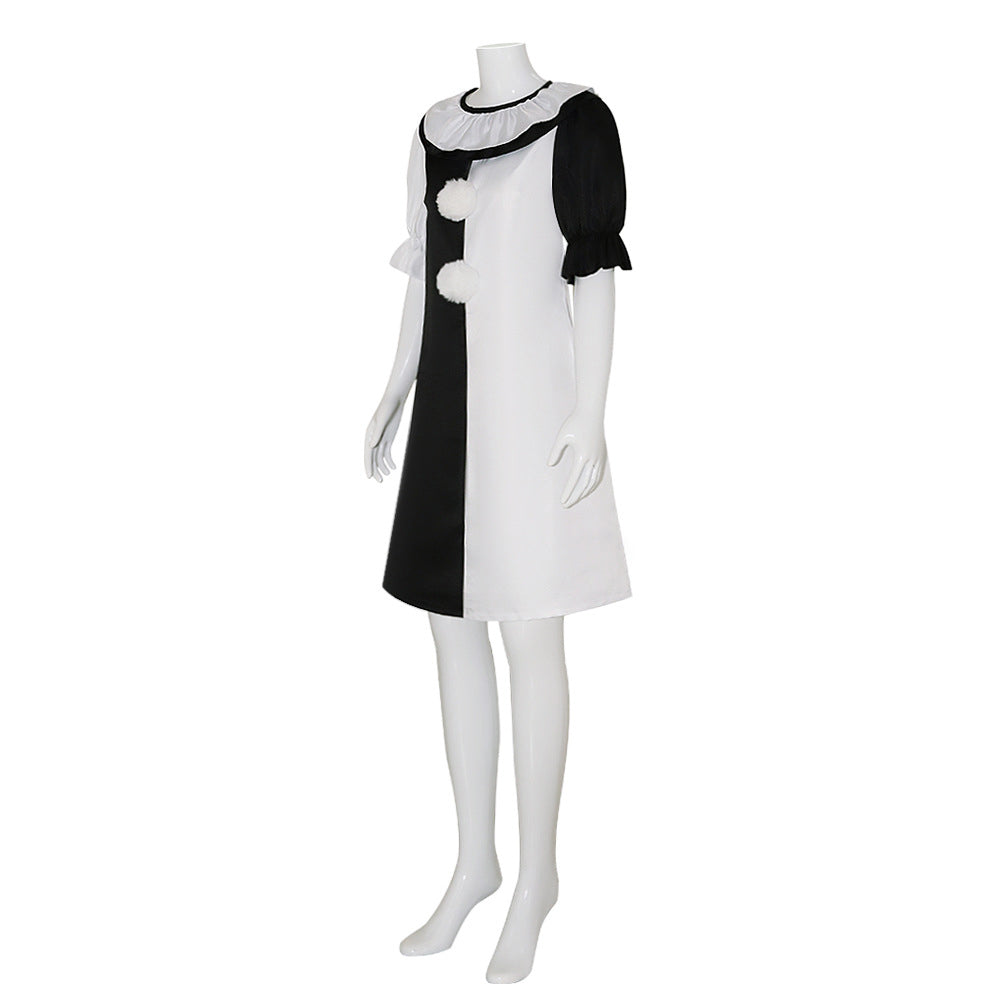 Terrifier Trailer Female Black And White Dress Cosplay Halloween Carni ...